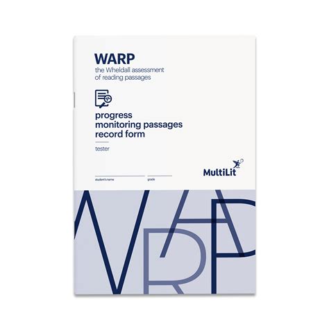 Warp Progress Monitoring Passages Record Forms Pack Multilit
