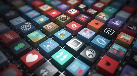 함께 그룹화된 최고의 소셜 미디어 앱의 사각형 로고의 3d 렌더링을 닫습니다 Behance 소셜 미디어 배경 트위터 배경 배경 일러스트 및 사진 무료 다운로드