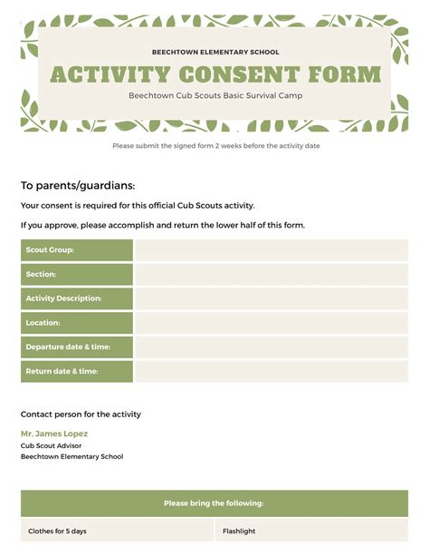Free Printable Customizable Permission Slip Letter Te