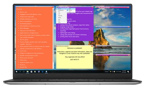 Justnoteit заметки на рабочий стол стикеры записки напоминания для