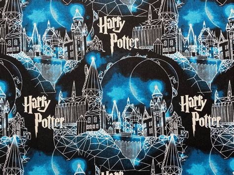 Harry Potter Hogwarts Fabric Cotton Fat Quarter 18 X Etsy