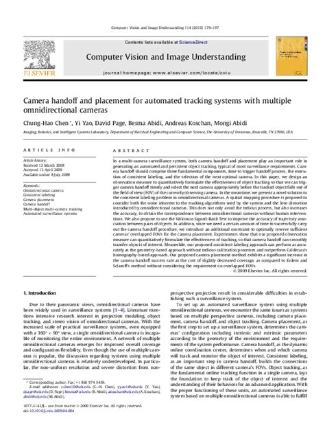 Pdf Camera Handoff And Placement For Automated Tracking Systems With Multiple Omnidirectional