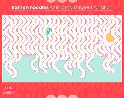 Animated Stinger Scene Transition For Your Streams Pastel Ramen Noodles Etsy