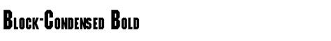 Block Condensed Bold Font