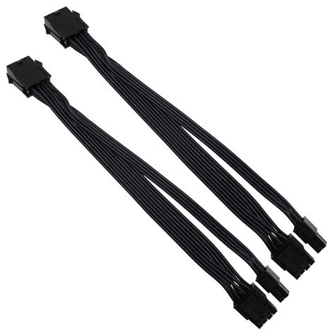 2x Cpu 8 Pin Female To Cpu 8 Pin Atx 4 Pin Male Power Supply Converter Adapter Extension Cable