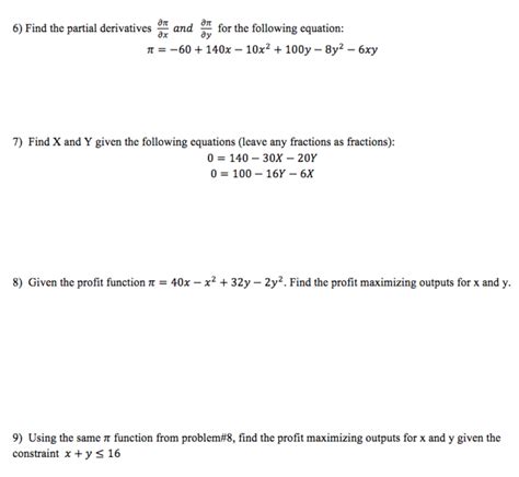 Solved 6 Find The Partial Derivatives Ax And For The