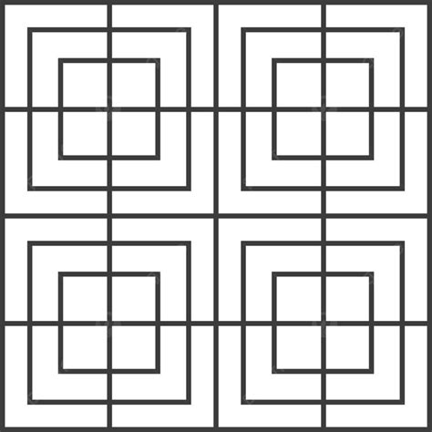 A Pattern In Which A Square Is Drawn Inside Another Square Vector Color