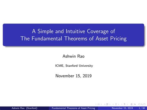 Fundamental Theorems Of Asset Pricing Pdf