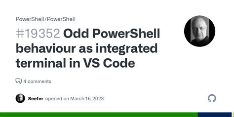 Odd Powershell Behaviour As Integrated Terminal In Vs Code · Issue 19352 · Powershell