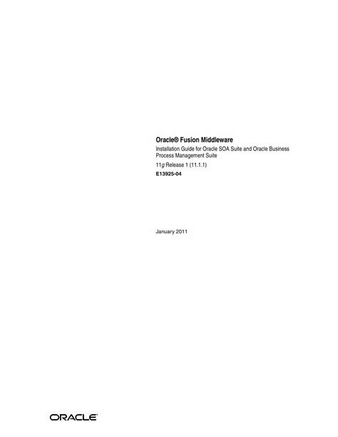 Pdf Oracle Fusion Middleware Installation Guide For Classic Suite