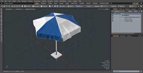 비치 파라솔 파란색과 흰색 3d 모델 39 3ds Blend C4d Fbx Max Ma Lxo Obj