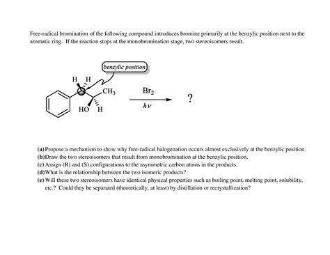 Recitation To Do Problem - Free-radical bromination of the following compound introduces bromine ...