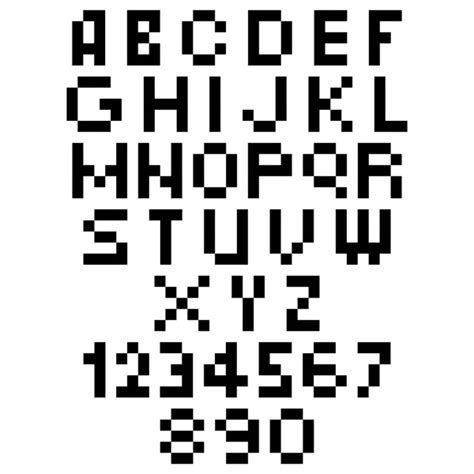 Pixel Font Lowercase Characters Stock Vector Happyroman 11492203