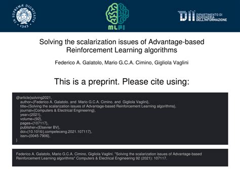 Pdf Solving The Scalarization Issues Of Advantage Based Reinforcement