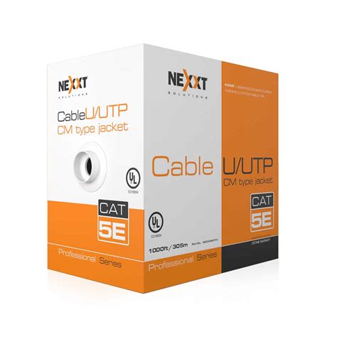Cable De Red UTP Nexxt Cat5e Con Revestimiento CM 25AWG 305mt Gris