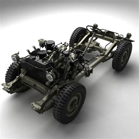 US Army Willys Jeep 3D Model 80 Max Free3D