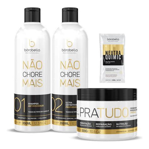 Kit Não Chore Mais 2x350ml Pratudo Cronograma 300g Shopee Brasil