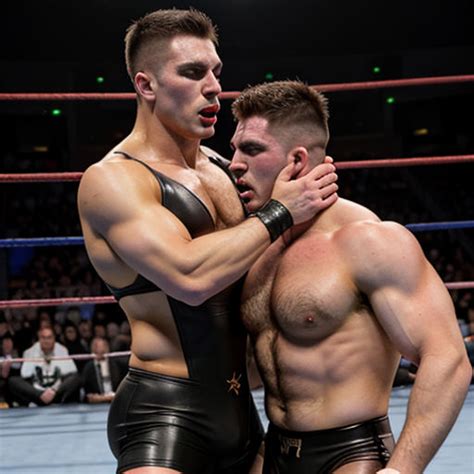 Male Leather Master Wrestler With Large Erection B By Rolandspeak On