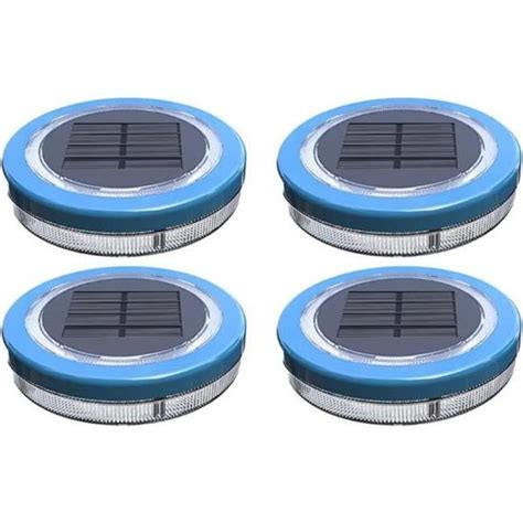 4 Pièces Lumière De Piscine Solaire Flottant Eclairage Led Étanche
