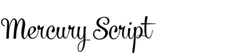 mercury script in use fonts in use