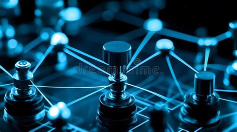 Abstract Network Connection Technology Digital Nodes Royalty Free Image Stock Illustration