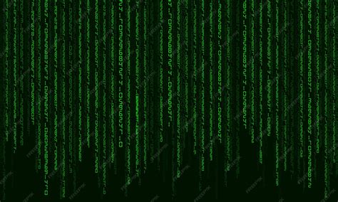 Premium Vector Digital Code Background Matrix Style Program Random
