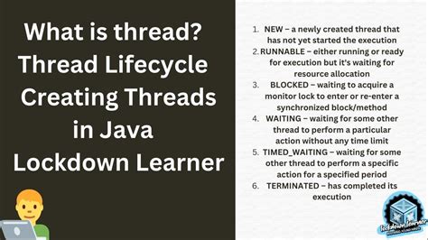 What Is Thread Thread Lifecycle Creating Threads In Java Lockdown Learner Youtube
