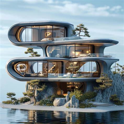 Photo Cutting Edge Architecture Contemporary House Model With