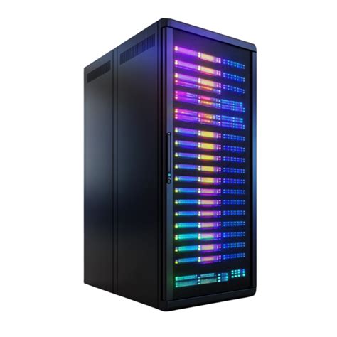 Computer Server With Colorful Lights 55751053 Png