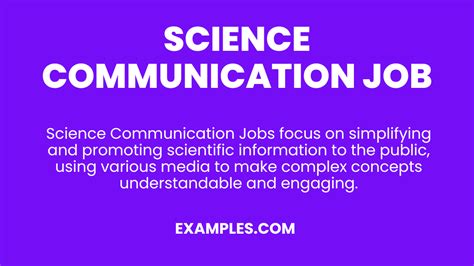 9 Science Communication Jobs Examples