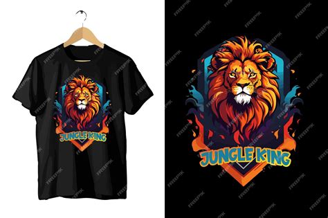 Premium Vector Free Vector Lion King Tshirt Design Colorful Lion