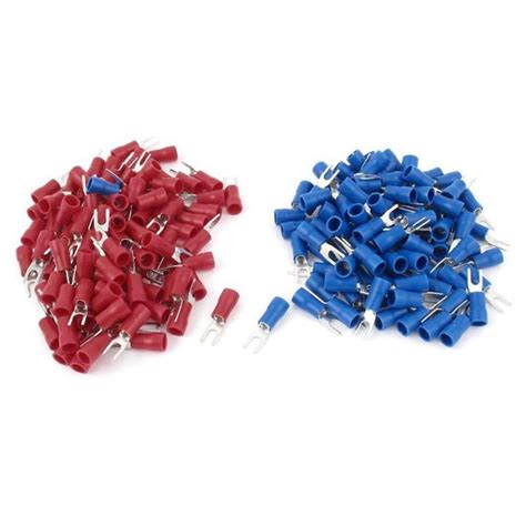 200pcs 16 14 AWG Red Blue Wire Connector Insulated Fork Terminal 4 Daraz Pk