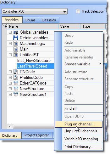 How To Plug PLC Variables
