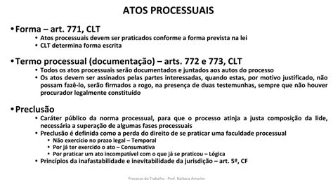 Processo Do Trabalho Atos Termos E Prazos Processuais Youtube