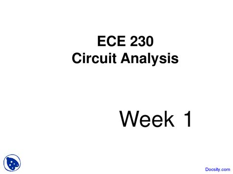 Resistive Circuit Analysis Circuit Analysis Lecture Slides Diapositivas Informática Docsity