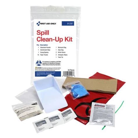 First Aid Only Piece Bodily Fluid Cleanup Kit Etundra