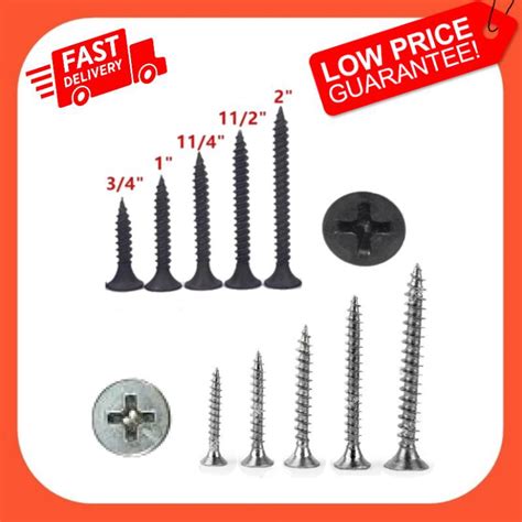 2pcs Skru Tajam Kayu Hitam And Putih Drywall Screw Shopee Malaysia
