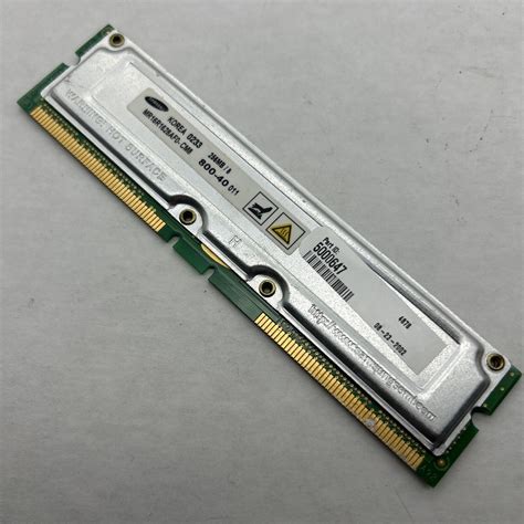 256MB Samsung Desktop Modules 800 40 184 Pin RDram Memory Rambus ECC PR