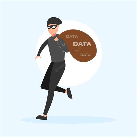 Premium Vector Cute Flat Illustration Cartoon Of Thief Hacker