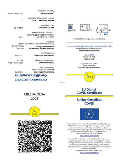 Eu Digital Covid Certificate Pdf