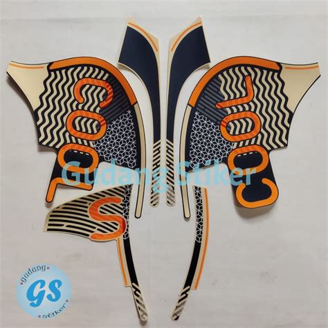 Jual STRIPING STIKER LIS LES BODY MOTOR HONDA SCOOPY FASION 2021 BIRU