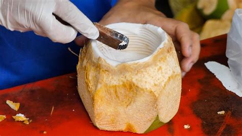 The Way They Make Coconut Jelly Making Street Food Chiang Mai Youtube