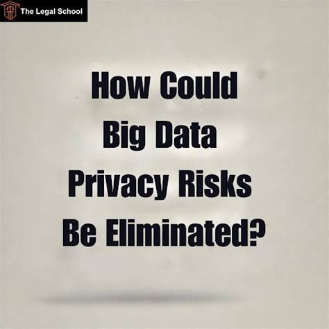 How Could Big Data Privacy Risks Be Eliminated Or Minimized