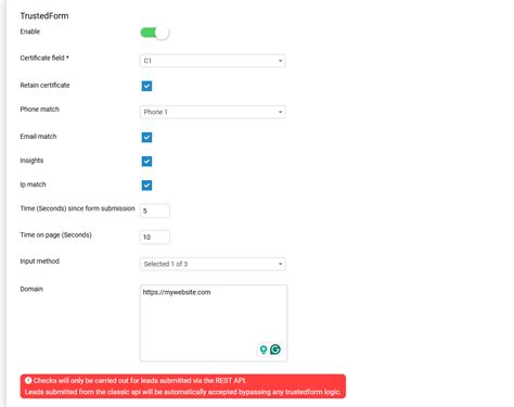 Trustedform Leadbyte Support