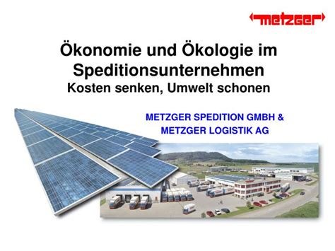 PPT Ökonomie und Ökologie im Speditionsunternehmen Kosten senken