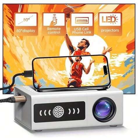 Mini Smart Projector 1080p Supported Easy To Carry Can Be Enjoyed