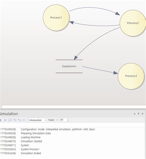 simulation data flow diagram in enterprise architect stack overflow
