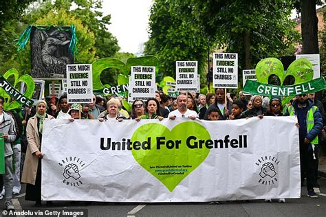 Grenfell Tower Survivors Are Joined By Bereaved Families Of Those Who