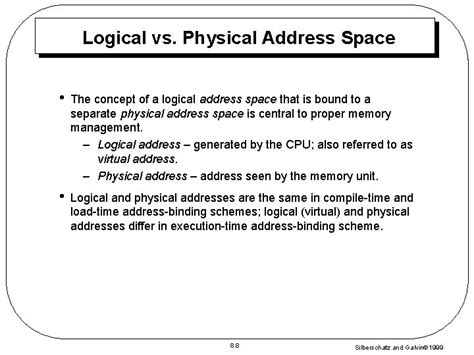 Module 8 Memory Management Background Logical Versus Physical