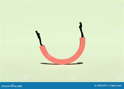 Gender Inequality And Male Dominance Male And Female Silhouettes On A